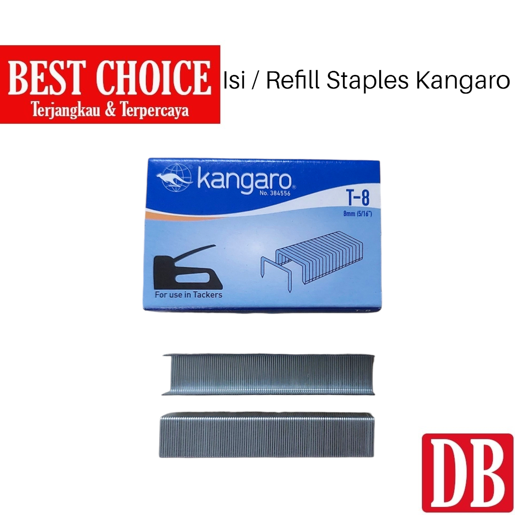 Jual Refill / Isi Staples Tembak / Gun Tacker Kangaro T-8 (1pcs ...