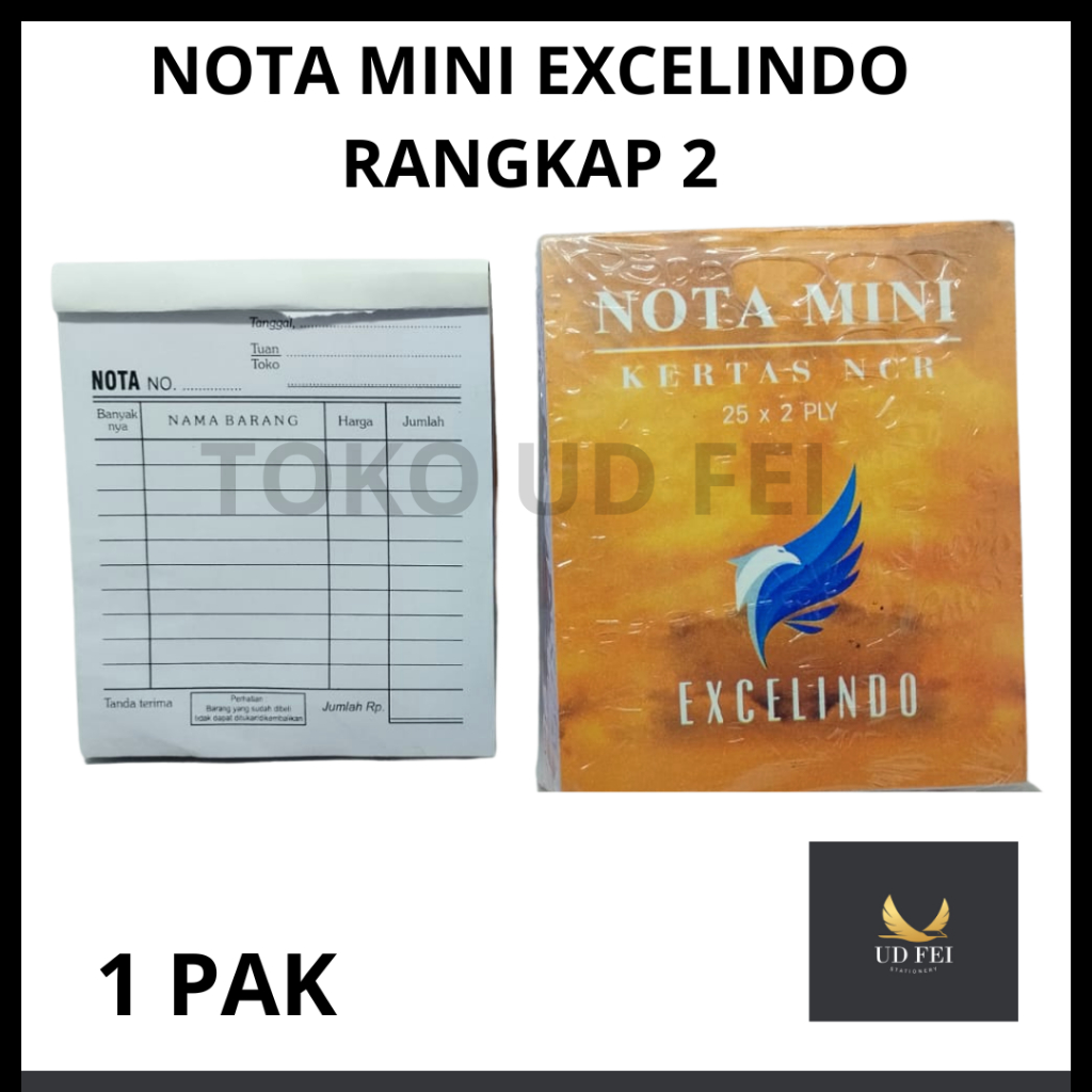 Jual (1 PACK) Nota excelindo/ Nota K2 mini/ Nota rangkap 2 Mini/ Nota ...