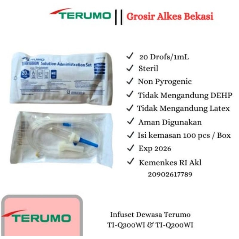 Jual Infuset Dewasa Terumo | Infusion set | Selang Infus Terumo TI ...