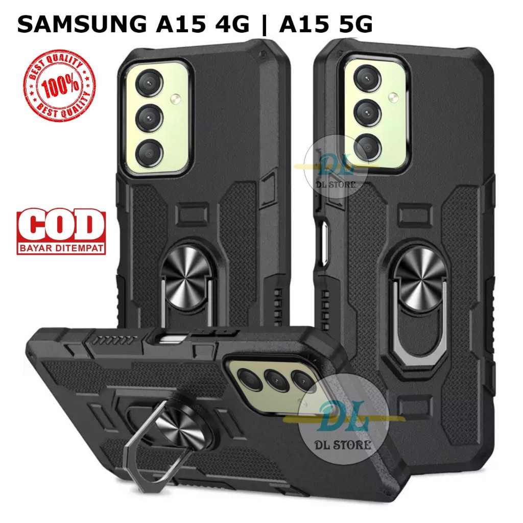 Jual Casing Samsung Galaxy A15 4G | SAMSUNG A15 5G Hard Case Hit Ring Armor Robot Case Kickstand ...