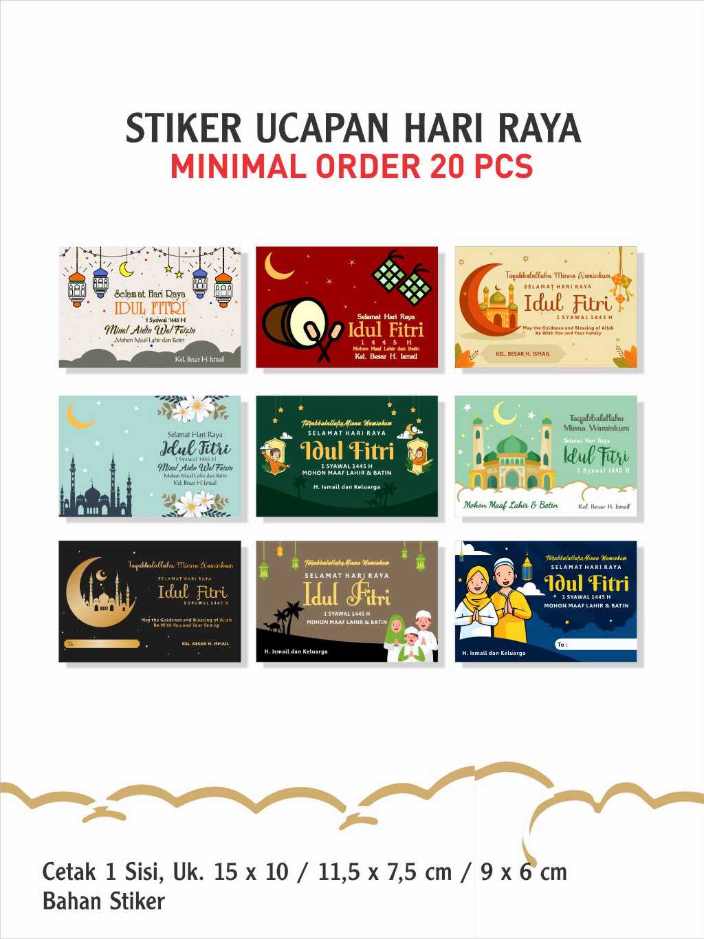 Jual Stiker Parcel Hampers Lebaran Hari Raya Idul Fitri Custom Premium ...