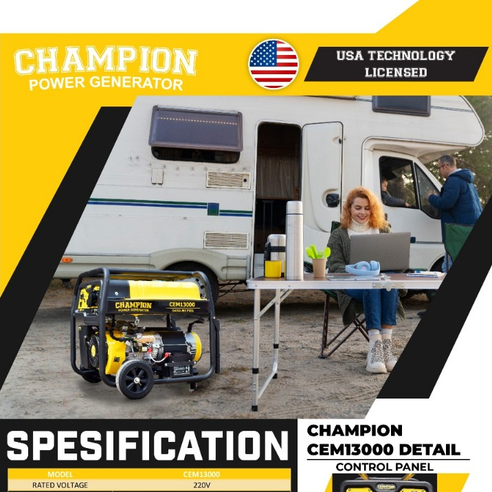 Jual Genset CHAMPION 10000 watt 10 kva CEM13000 USA Power Generator ...