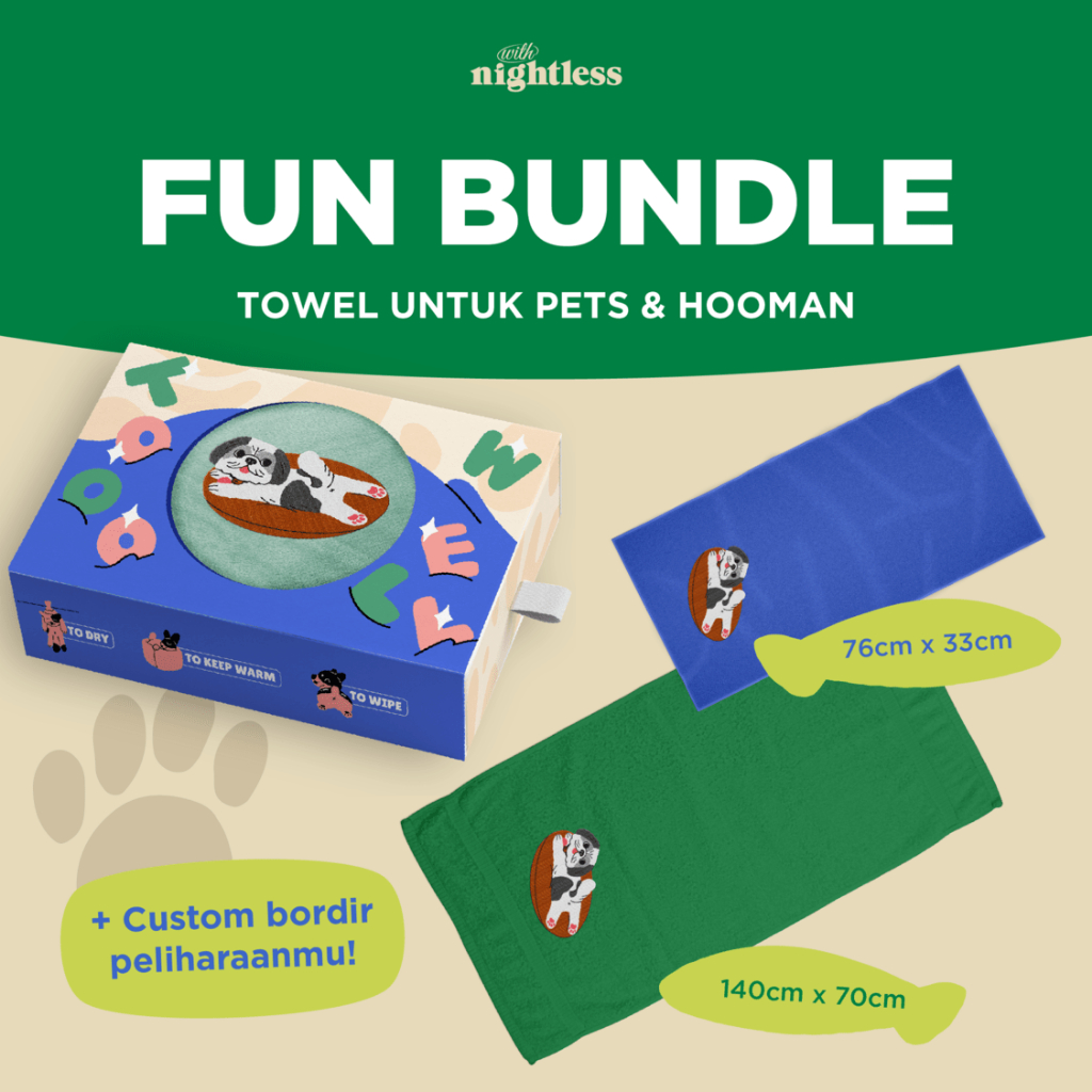 Jual Handuk Custom Bordir - Untuk Pemilik & Hewan Peliharaan (1 for Pet ...