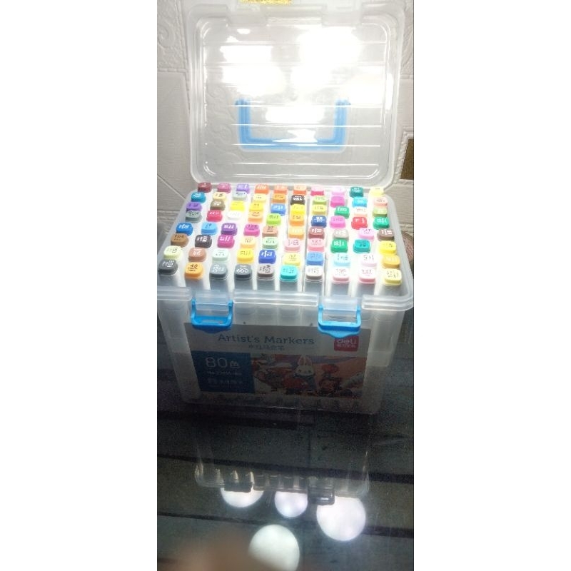 Jual spidol Deli marker isi 80 warna | Shopee Indonesia