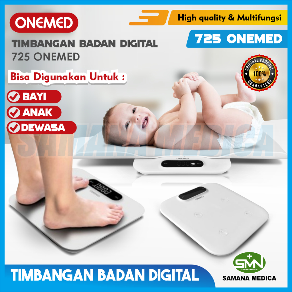 Jual Timbangan Badan Digital 3in1 725 ONEMED - Timbangan Bayi Anak dan ...