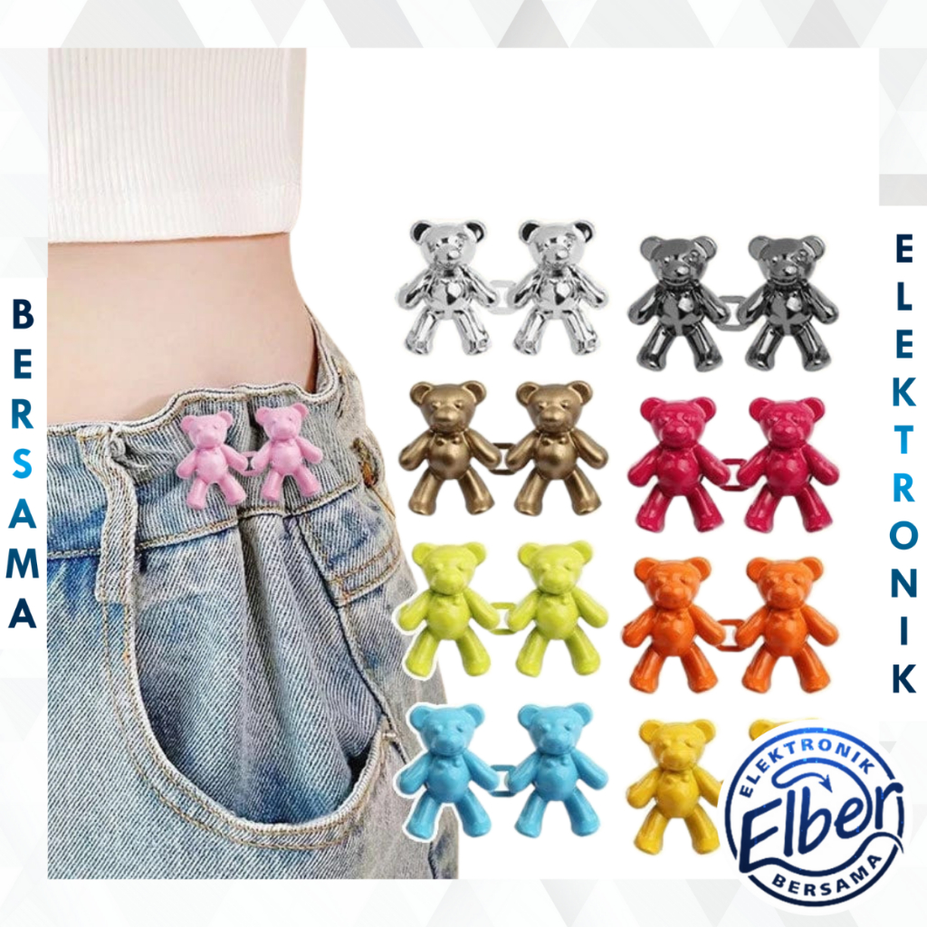 Jual ELBER HL0647 kancing jeans bentuk beruang Bahan Metal Dapat ...