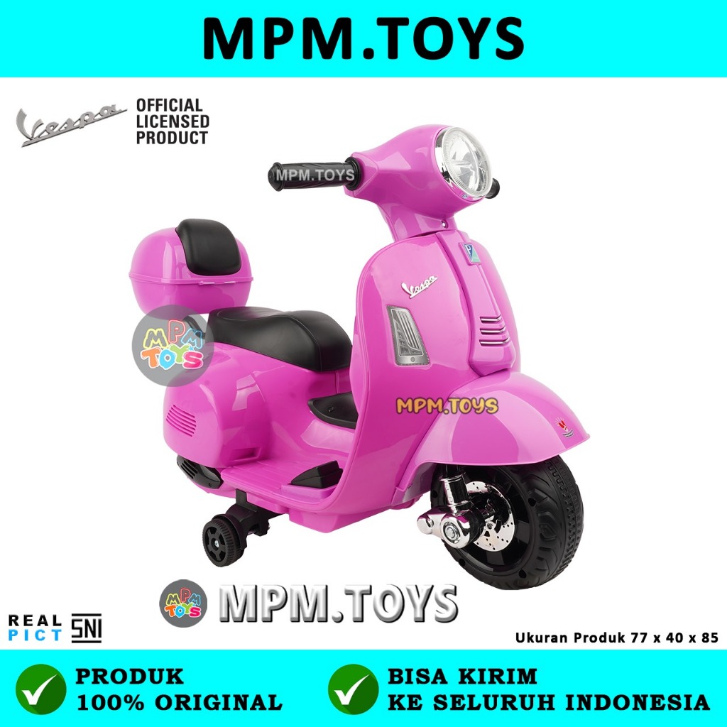 Jual Mainan Anak Motor Aki Accu Vespa Scooter Vintage PMB M788 M 788 ...