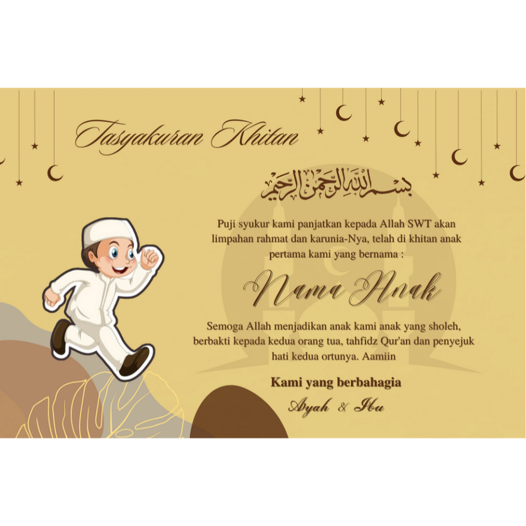 Jual STICKER KARTU TASYAKURAN KHITANAN/LABEL KHITANAN/STIKER KHITANAN ...