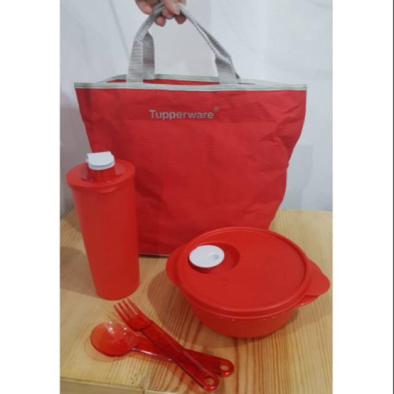 Jual Set bekal jadul merah tupperware | Shopee Indonesia