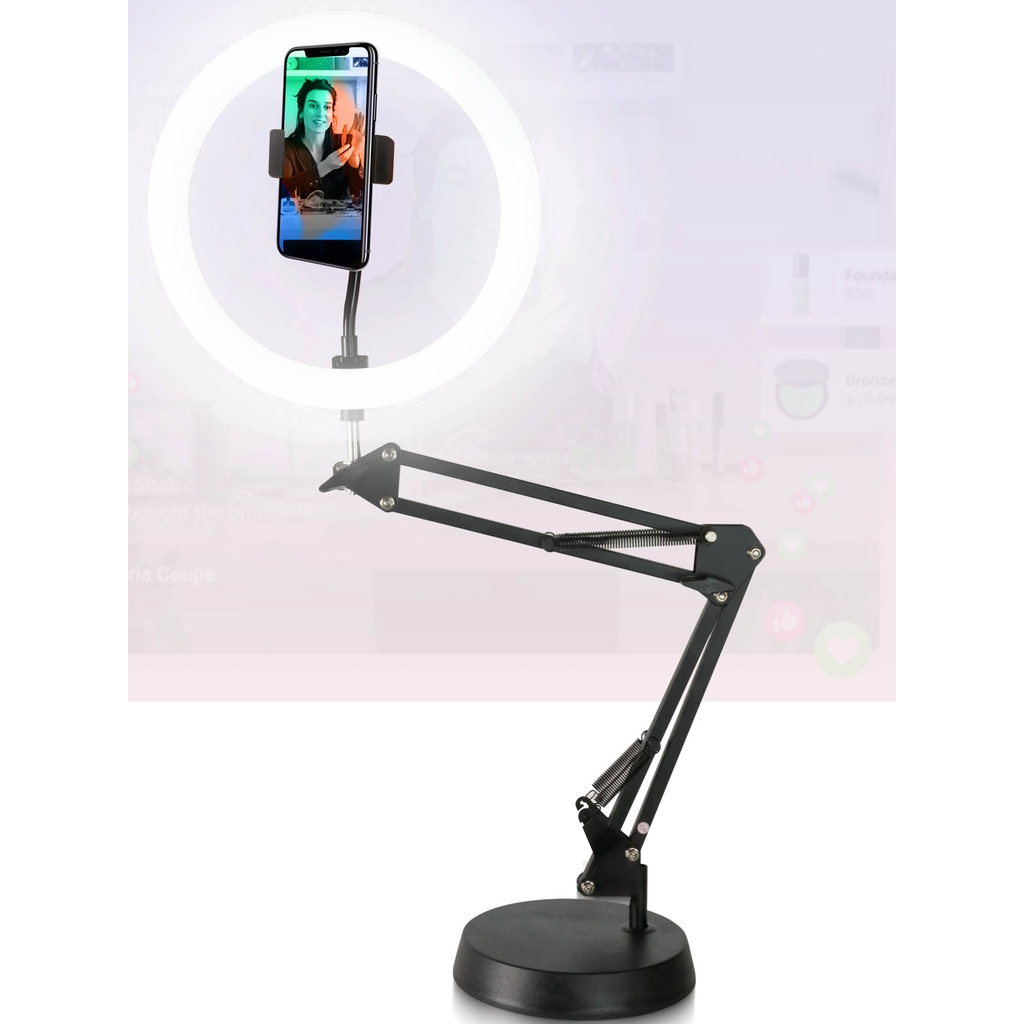Jual Stand Holder Lampu Led HP Ring Light Lazypod HP Tiang Holder Lampu ...