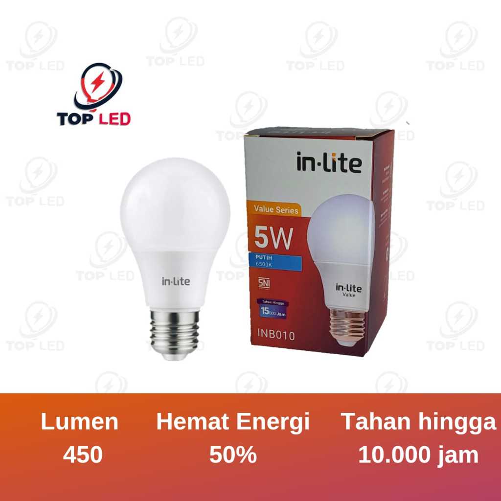 Jual InLite Lampu LED Bohlam Value INB010 - 5W | Shopee Indonesia