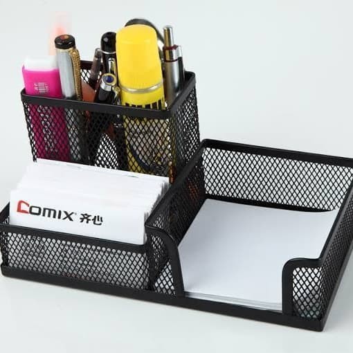 Jual Desk Organizer / Memo Desk Holder / Tempat Pen Pensil 3 Sekat ...