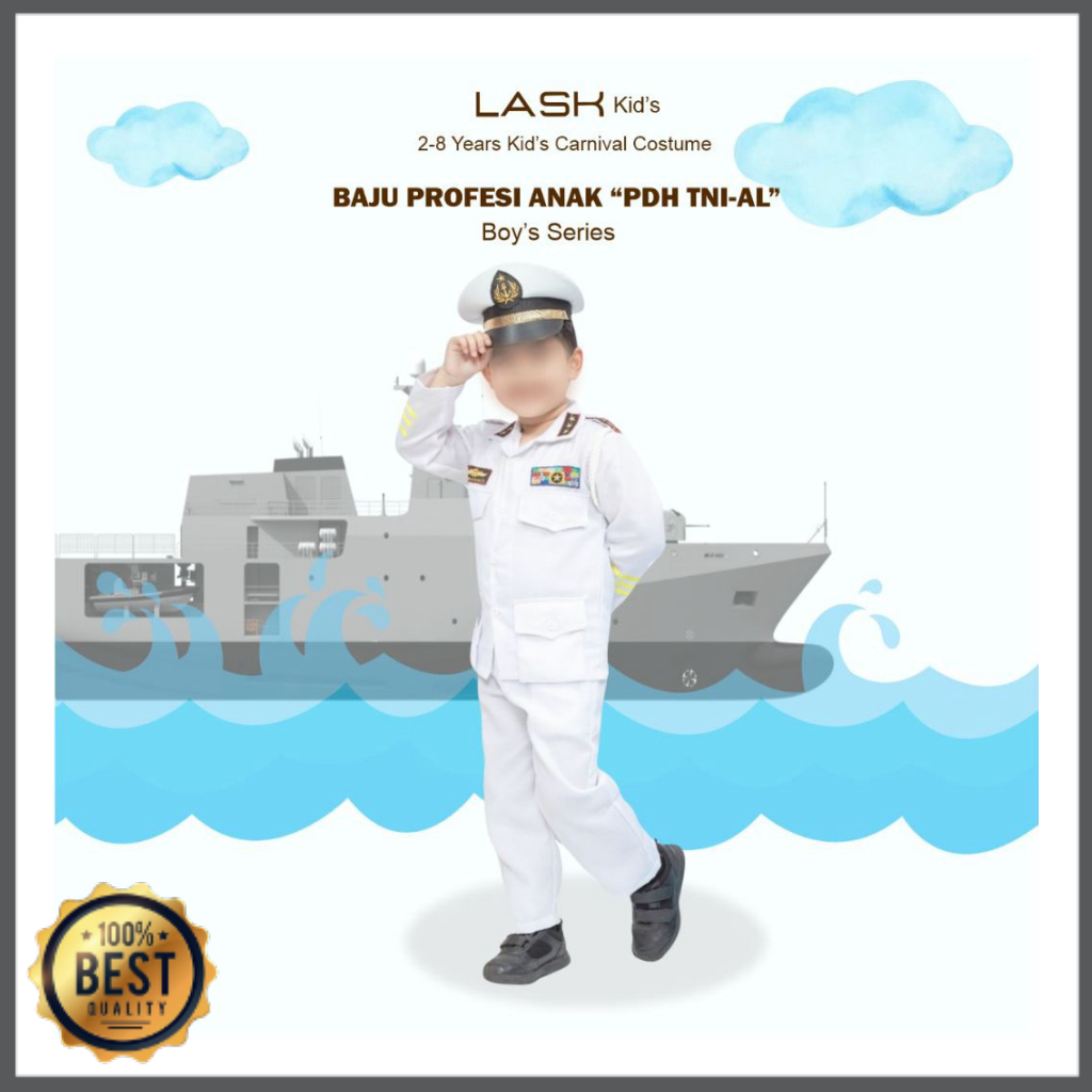 Jual Jual LASK - Baju PDH TNI AL Anak Laki - Laki Angkatan Laut Custom Profesi Seragam Karnaval ...