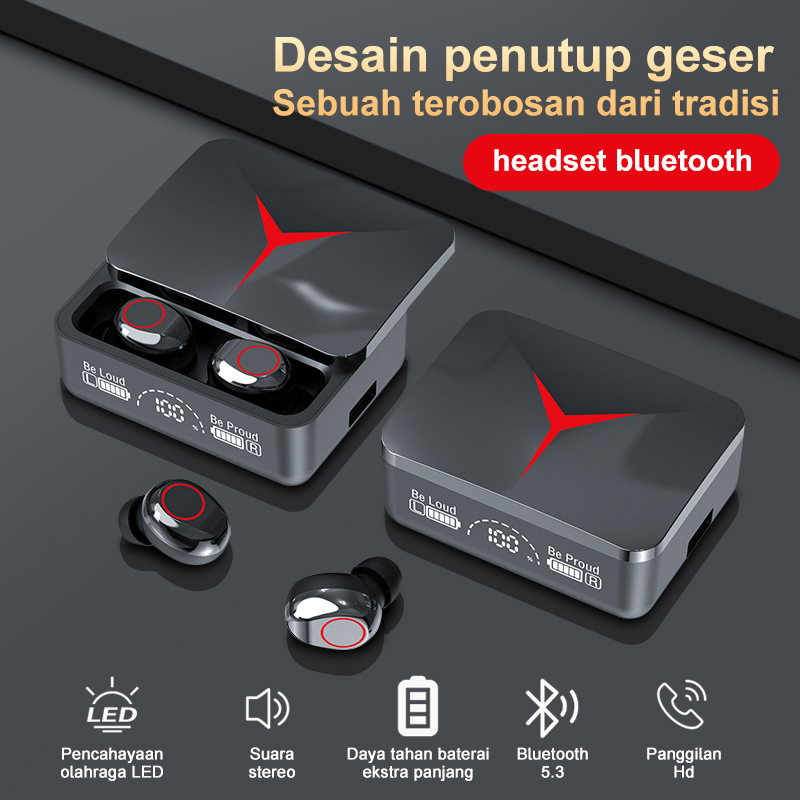 Jual TWS M90 Headset Bluetooth M90 pro Wireless Earphones Bluetooth 5.3 HIFI Waterproof Sports ...