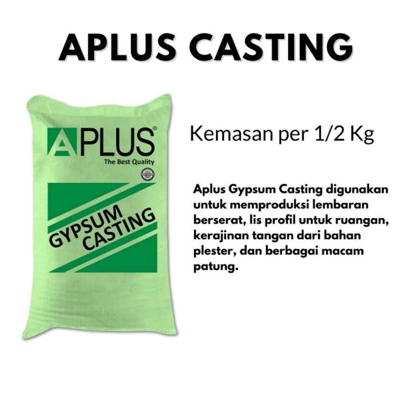 Jual [0.5 Kilogram] APlus Plaster Casting A Plus Cetak List Plafon ...