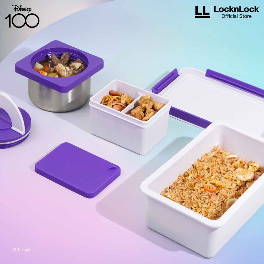 Jual LocknLock Exclusive Vacuum Lunch Box With Bag Disney100 Edition ...