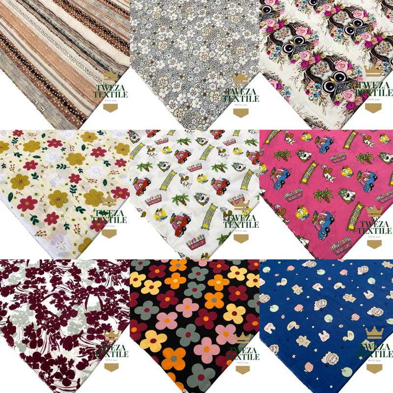 Jual Kain Katun Rayon Motif Viscose Premium Uniqlo Bahan Daster Piyama ...