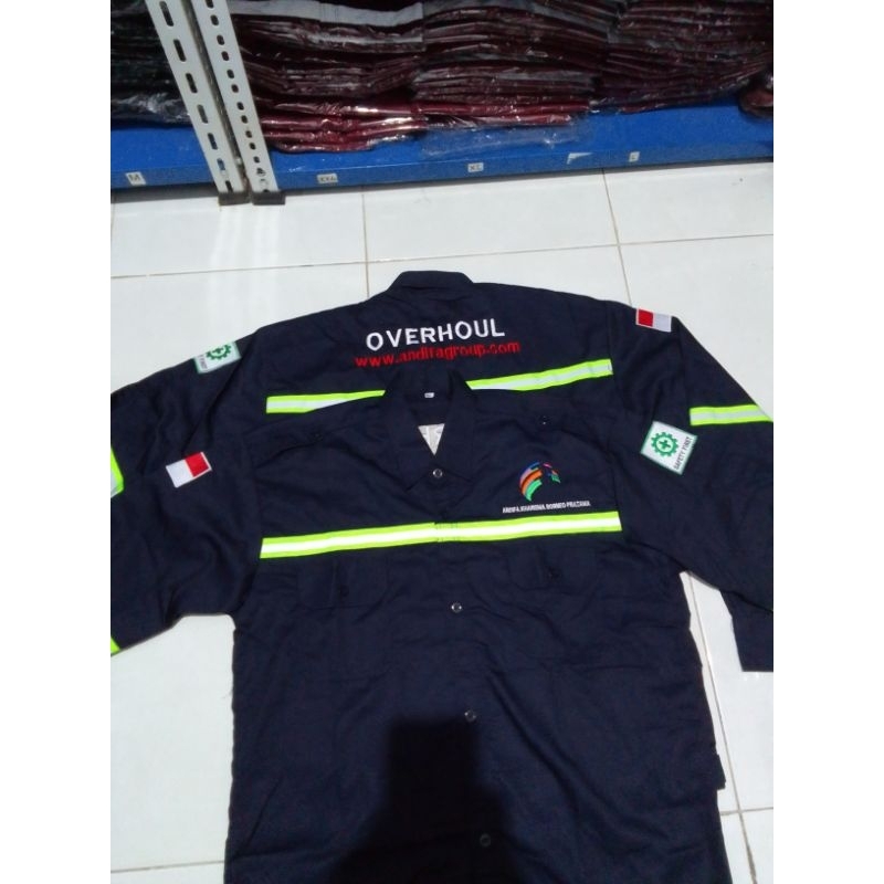 Jual WEARPACK lengan panjang scootlight hijau baju proyek baju welder ...