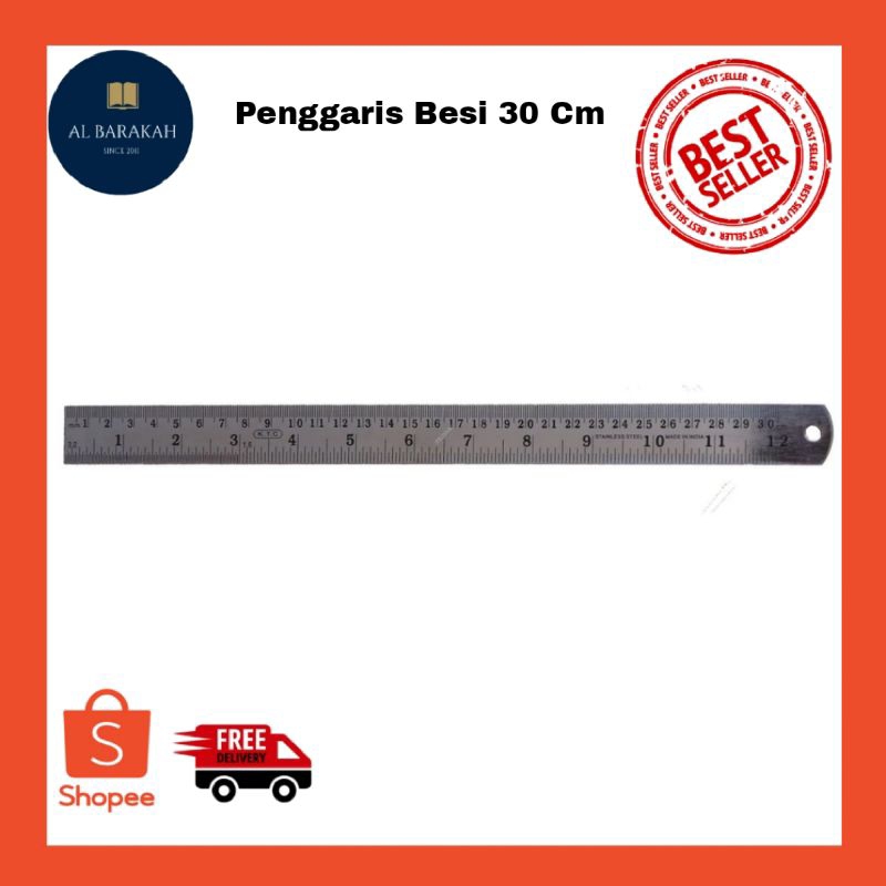 Jual Penggaris Besi (Stainless) 30 cm | Shopee Indonesia