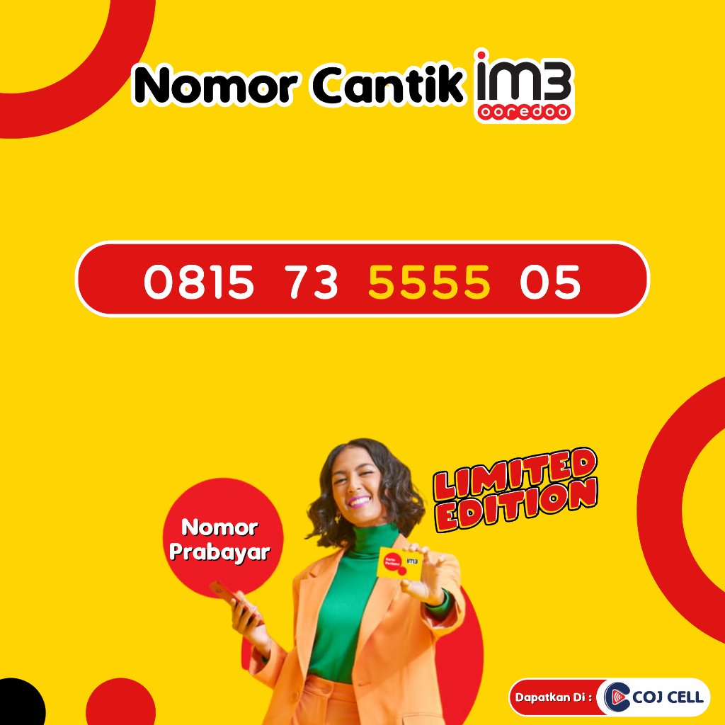 Jual Nomor Cantik IM3 Murah dan Super Rapi Kwartet 5 Support 4G LTE - Kartu Perdana Nomor Cantik ...