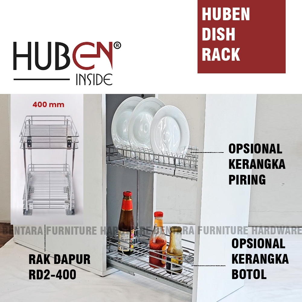 Jual HUBEN RD-2 400 RAK DAPUR 40CM PIRING GELAS BOTOL BUMBU DAPUR BAWAH ...