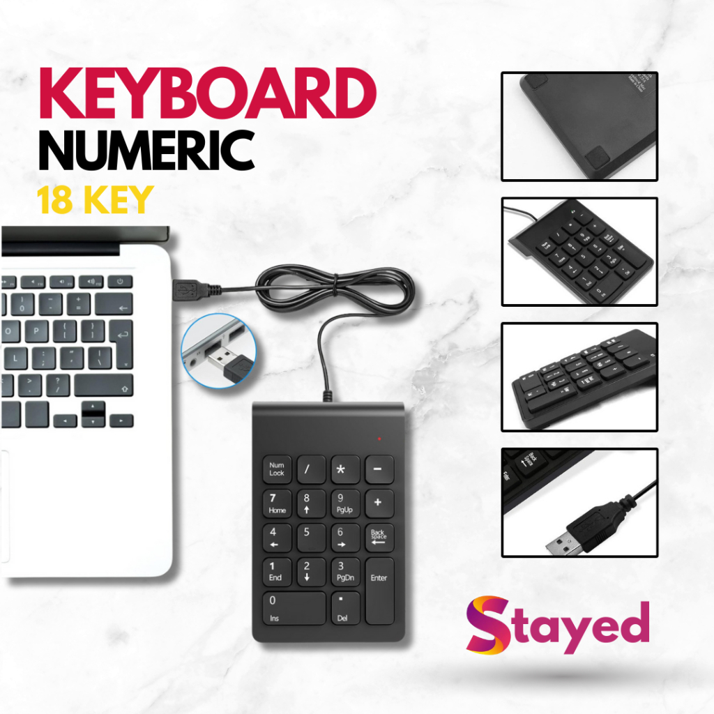 Jual Numeric Keypad Numpad USB Keyboard Extension - Hitam | Shopee ...
