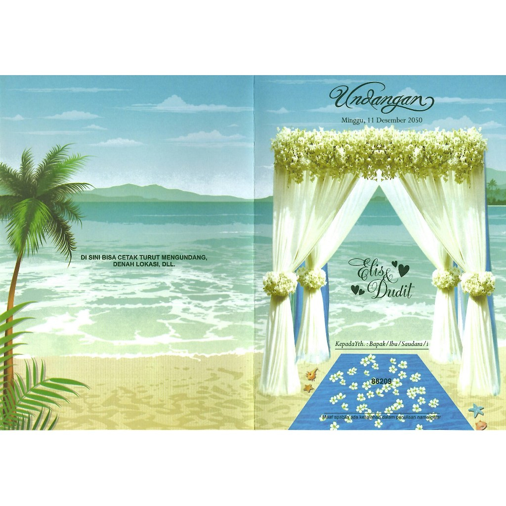 Jual UNDANGAN PERNIKAHAN / NIKAH KODE 88209 | Shopee Indonesia