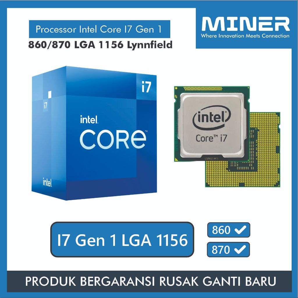 Jual MINER Processor Intel Core I7 860/870 Gen 1 LGA 1156 Lynnfield ...