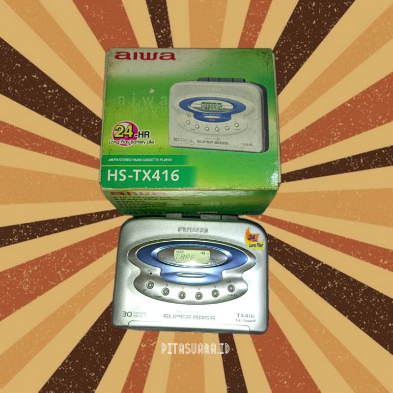 Jual Walkman Aiwa HS - TX416 Super Bass like new | Shopee Indonesia