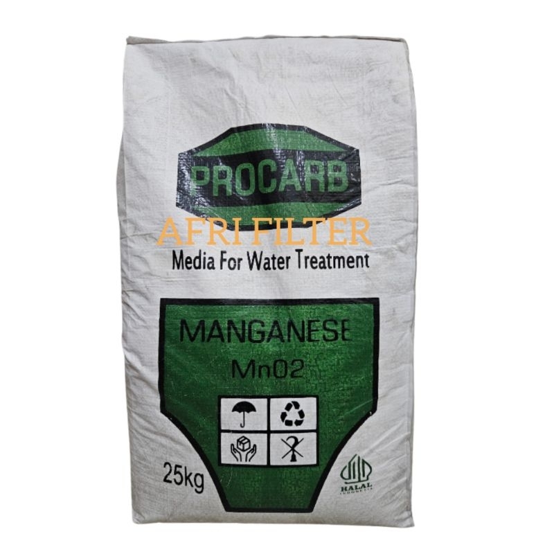 Jual Manganese Mn2 Procarb / Media Filter Air Manga (Isi 25 Kg ...
