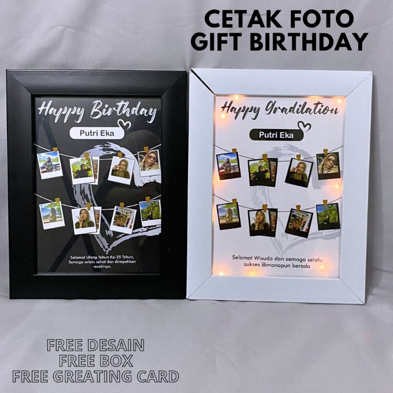 Jual Kado ulang tahun Gift Ultah Pacar / Cetak Frame Foto Plus Bingkai ...