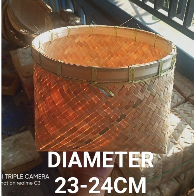 Jual tumbu bambu/tempat cuci beras/tempat nasi/anyaman bambu/wakul ...