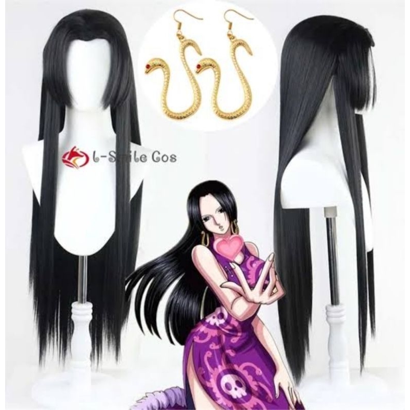 Jual Wig Cosplay Nico Robin Boa Hancock one piece | Shopee Indonesia