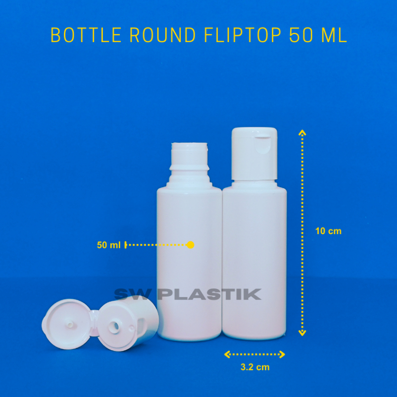 Jual Botol 50 ml Round Silinder -Packaging Kosong Skincare Kosmetik ...