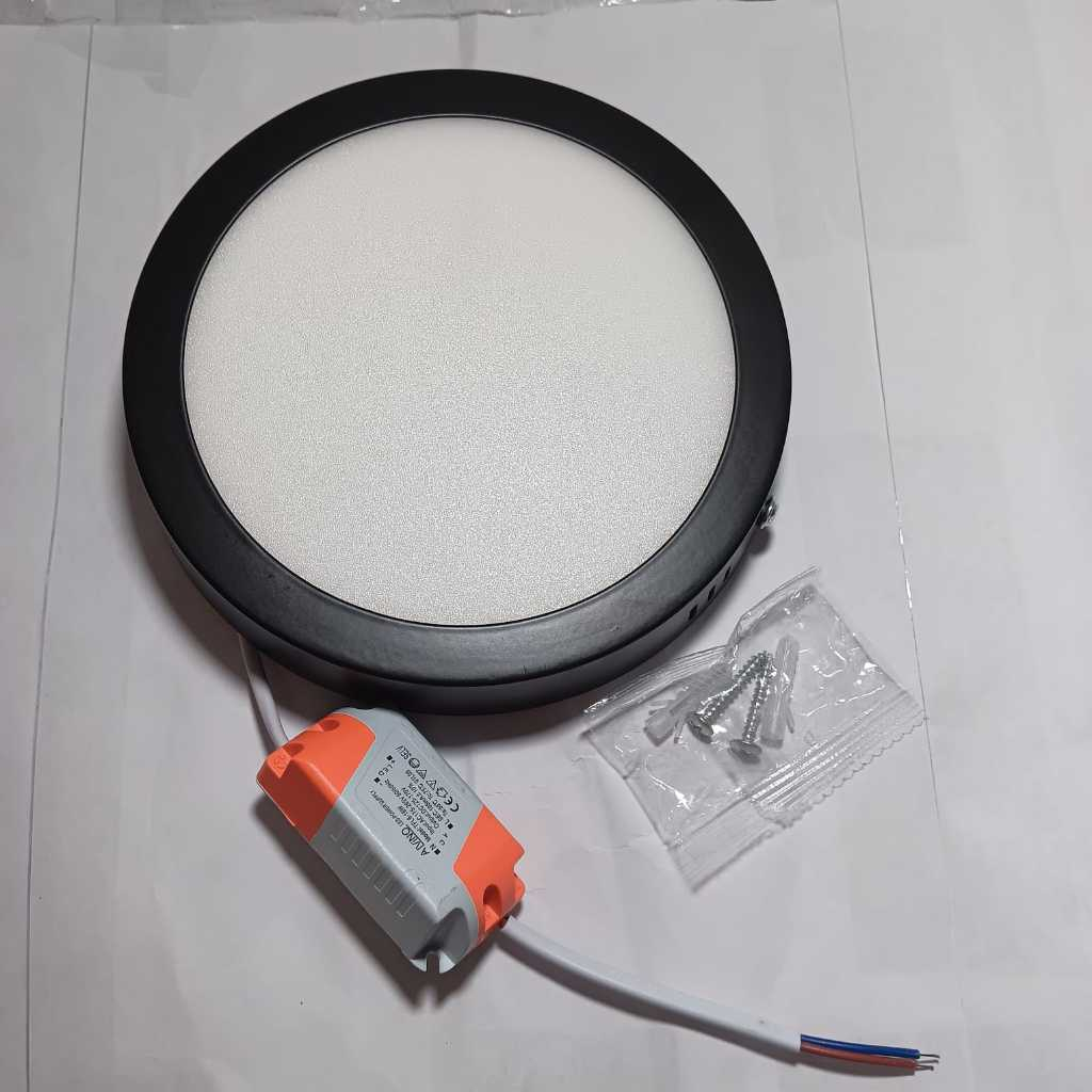 Jual Lampu Downlight Panel Light LED Outbow 12W 220V Body Hitam Cahaya ...
