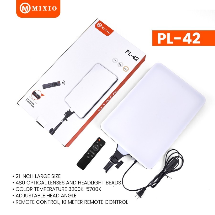 Jual MIXIO PL42 Lampu Foto LED Video Light LIVE STREAMING Ringlight 21 inc | Shopee Indonesia