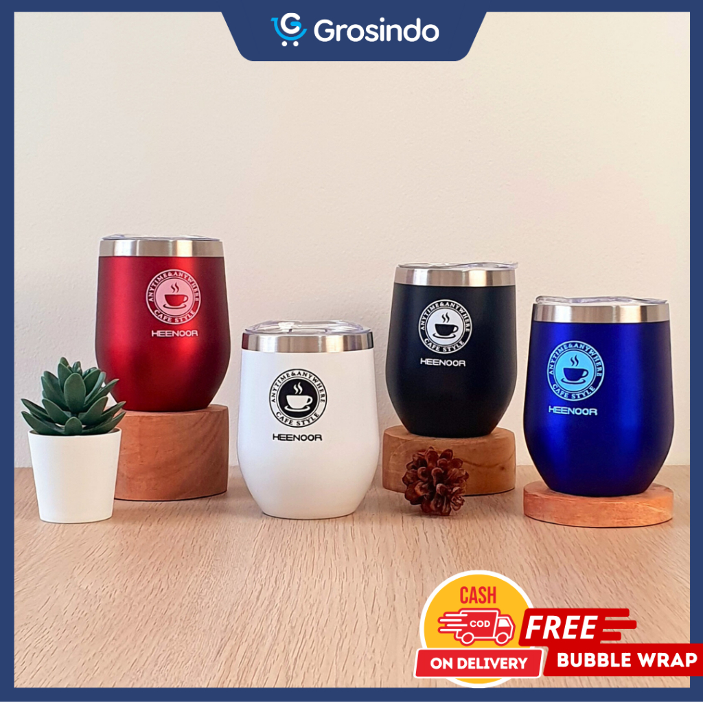 Jual Termos Gelas Cangkir Egg Mug Kopi dan Teh Stainless 350ml BPA Free ...