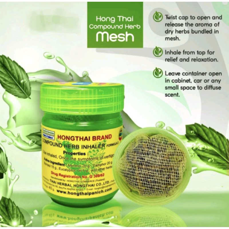 Jual Hongthai Brand compound herb inhaler herbal original Thailand hong thai | Shopee Indonesia