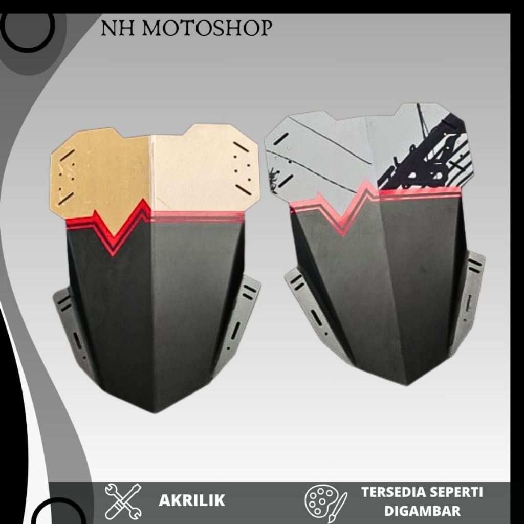 Jual VISOR CUSTOM 50 CM POLET WINDSHIELD CUSTOM 50 CM NVL VIXION BYSON ...
