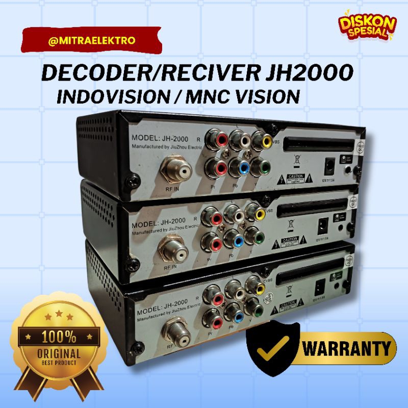 Jual DECODER RECIVER JH2000 INDOVISION / MNC VISION | Shopee Indonesia