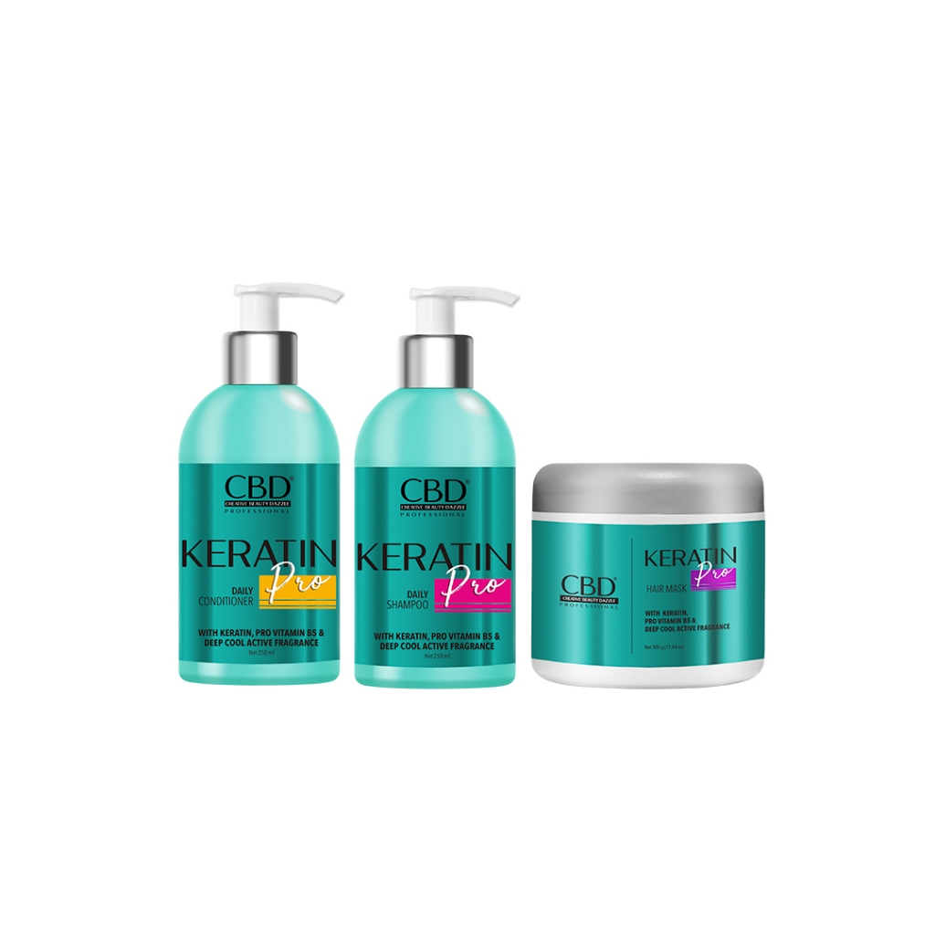 Jual CBD Professional Daily Keratin Pro Shampoo 250ml + Conditioner ...