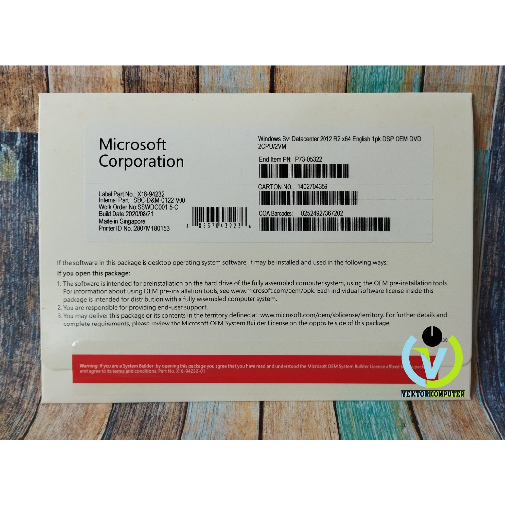 Jual Windows Server 2012 Datacenter R2 16 Core With COA DVD Original ...