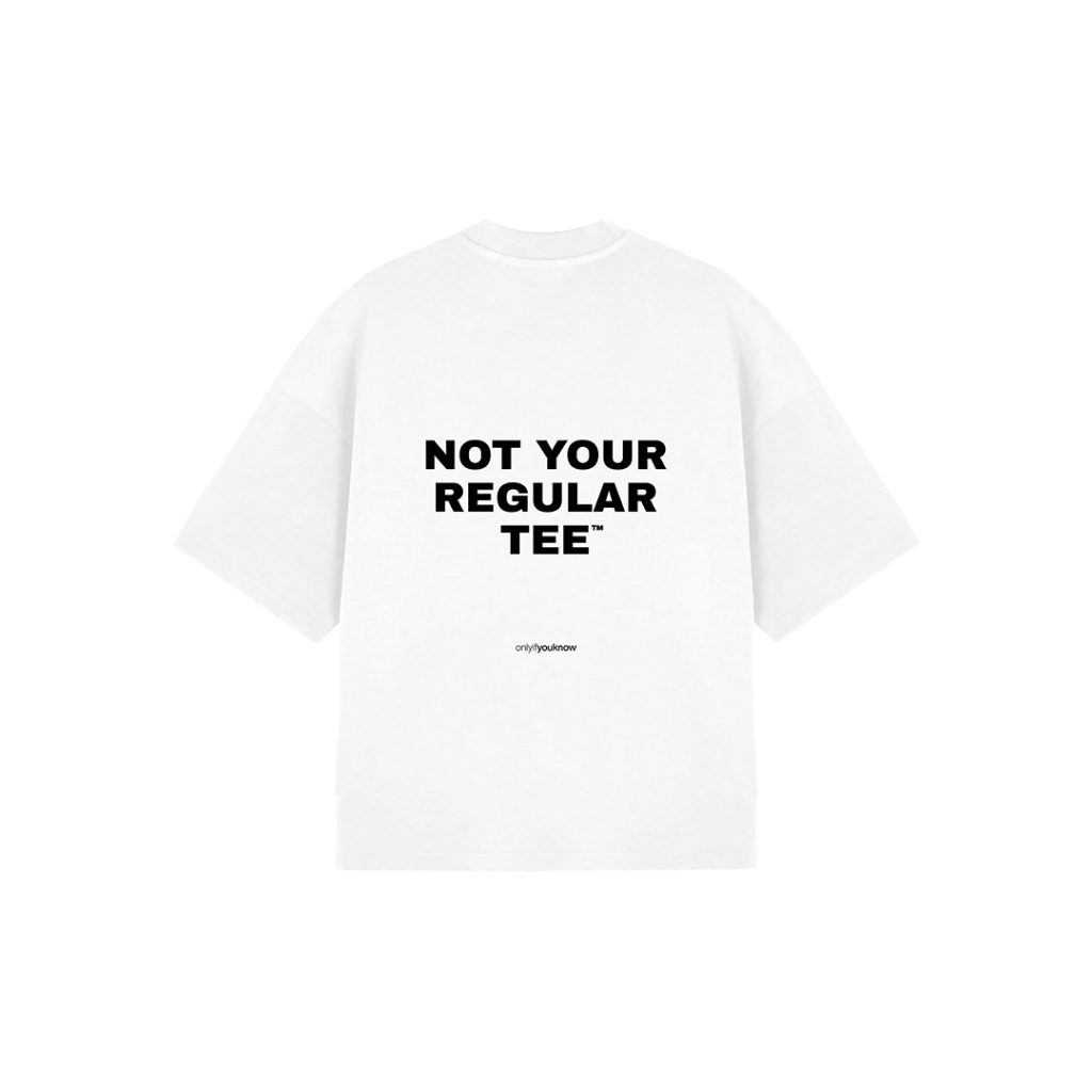 Jual Onlyifyouknow - White Boxy Tee 235 Gsm " Not Your Regular Tee ...