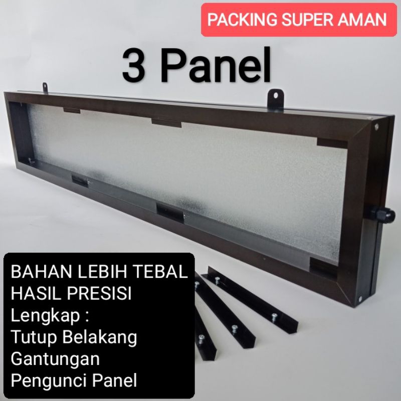 Jual Frame Bingkai Running Text 3 Panel 16×96Cm Outdoor/Indoor | Shopee ...
