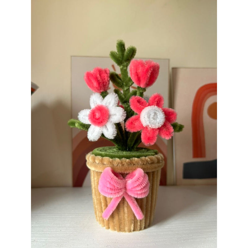 Jual Mini Flower Pot | Pot Bunga Kawat Bulu | Pipe Cleaner Flower ... Jual Mini Flower Pot | Pot Bunga Kawat Bulu | Pipe Cleaner Flower ...