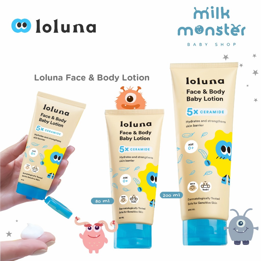 Jual Loluna Face & Body Lotion Baby / Krim Wajah bayi dan anak / krim ...