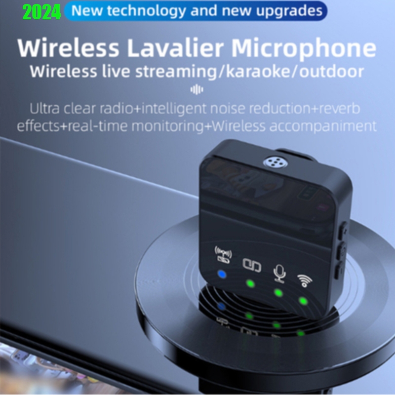 Jual Wireless Microphone Professional Wireless 2 Mikrofon untuk HP DSLR ...