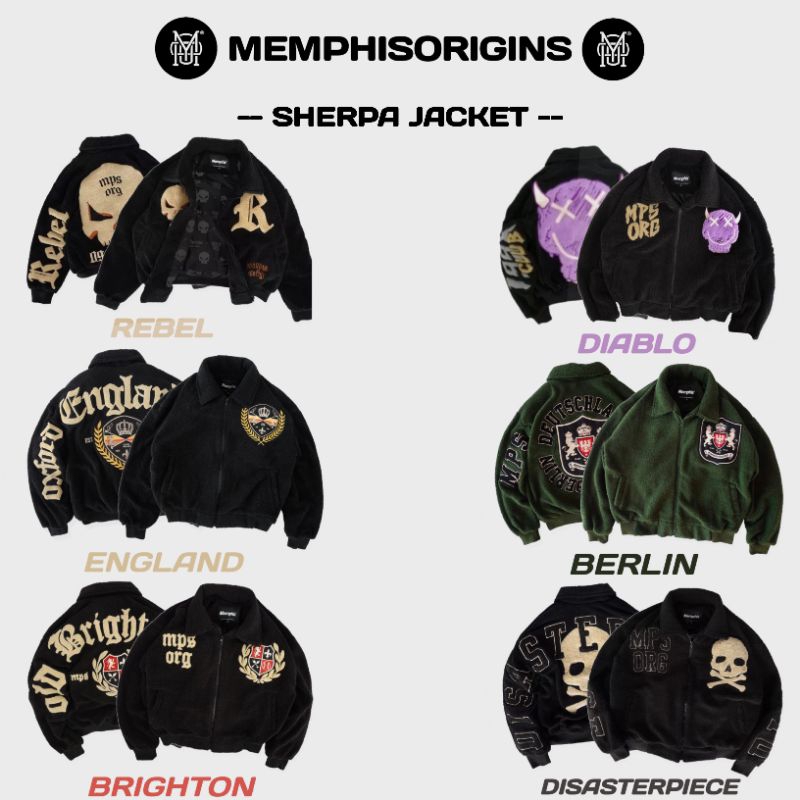Jual SHERPA JACKET MEMPHIS - REBEL | DIABLO | REIGN | BRAVE | BERLIN ...