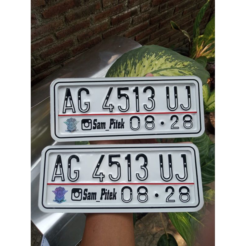 Jual PLAT NOMER MOTOR LAPIS AKRILIK (DEPAN BELAKANG) | Shopee Indonesia