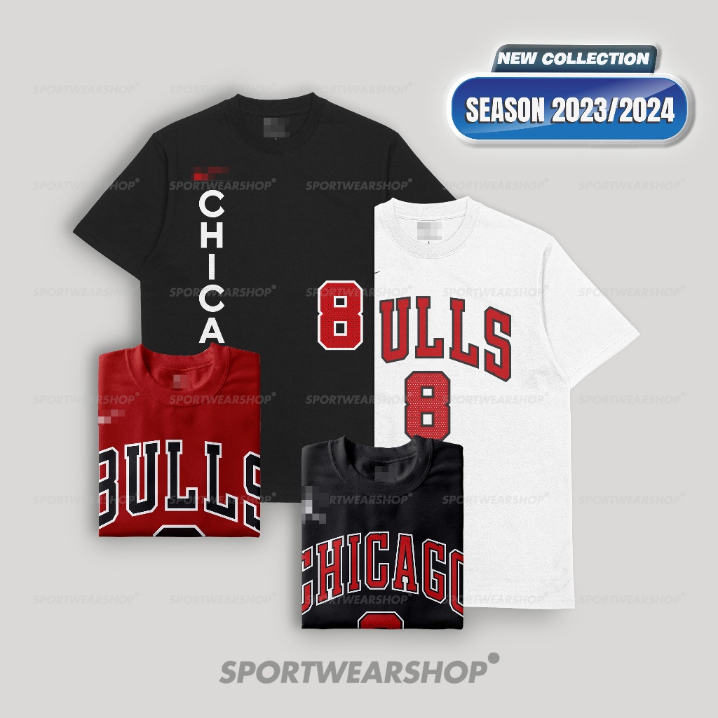 Jual [CUCI GUDANG] Baju Basket Chicago Bulls 8 Zach Lavine Kaos Tshirt ...